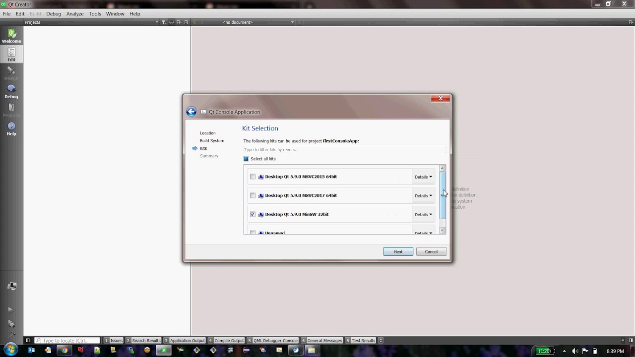 How to create a console application in Qt Creator