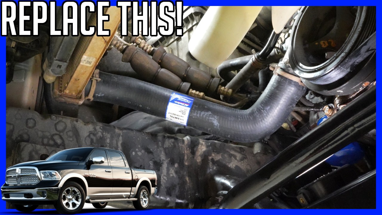 How to Replace Upper and Lower Radiator Hoses Dodge RAM 1500 5.7L | EASY!