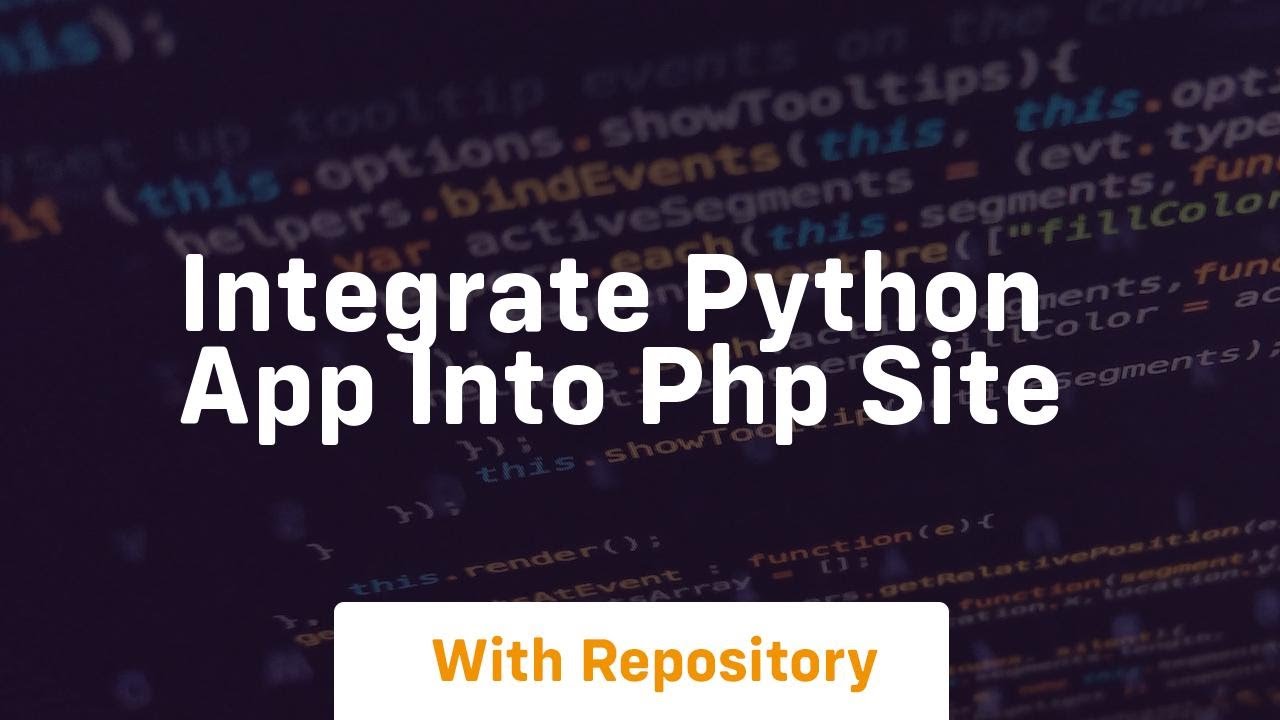 Integrate Python app into PHP site