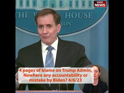 4 pages of blame on Trump Admin, Nowhere any accountability or mistake by Biden?