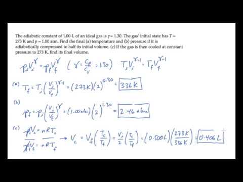 Thermodynamics: Adiabatic Processes. Level 1, Example 1
