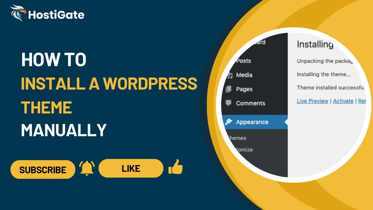 How to Install a WordPress Theme Manually | Hexraa