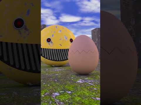 Robot Pacman melawan Egg #Shorts