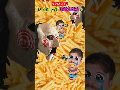 👶🏻🍔😈 Baby MrBeast Fed By SAW !! 🟥 Burger Man 🟥 Whopper Song 🥤 #GiGi.Studios #mrbeast