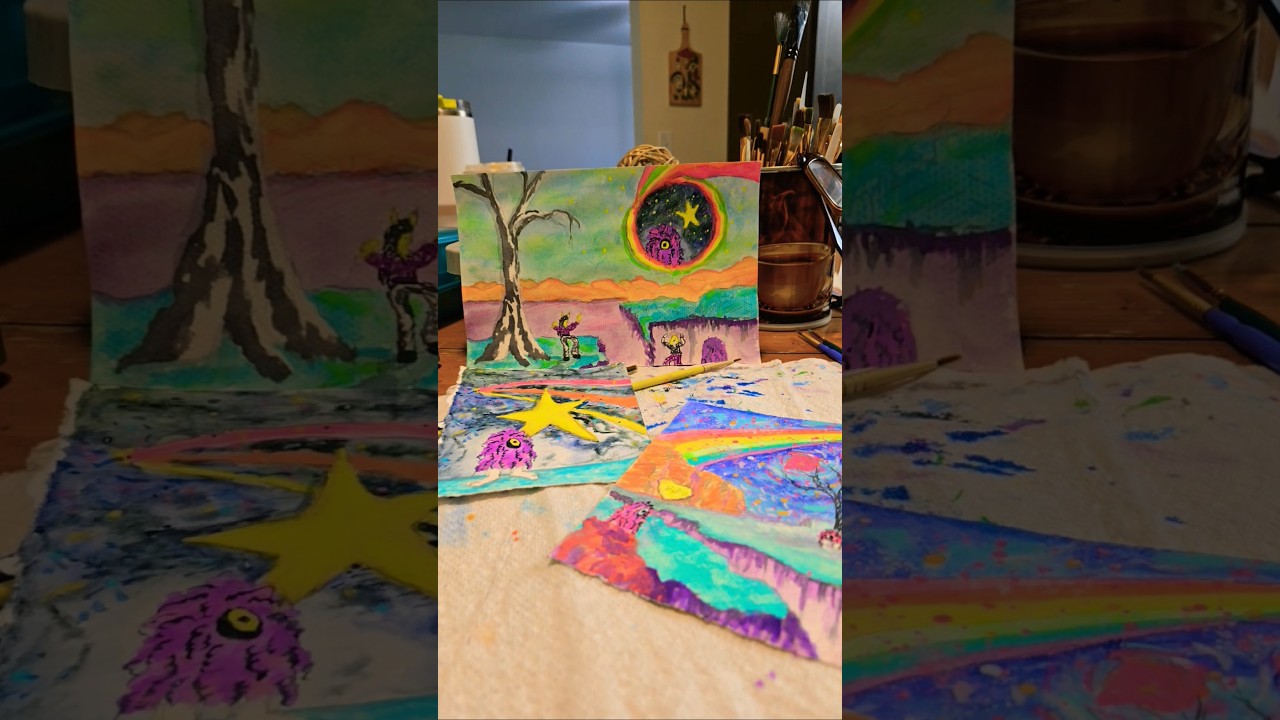 #gorillaz #art #yolopizza #painting #angiepelfrey #space #rainbow