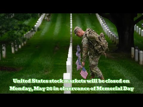 Is the stock market open or closed on Memorial Day 2025? See full holiday schedule