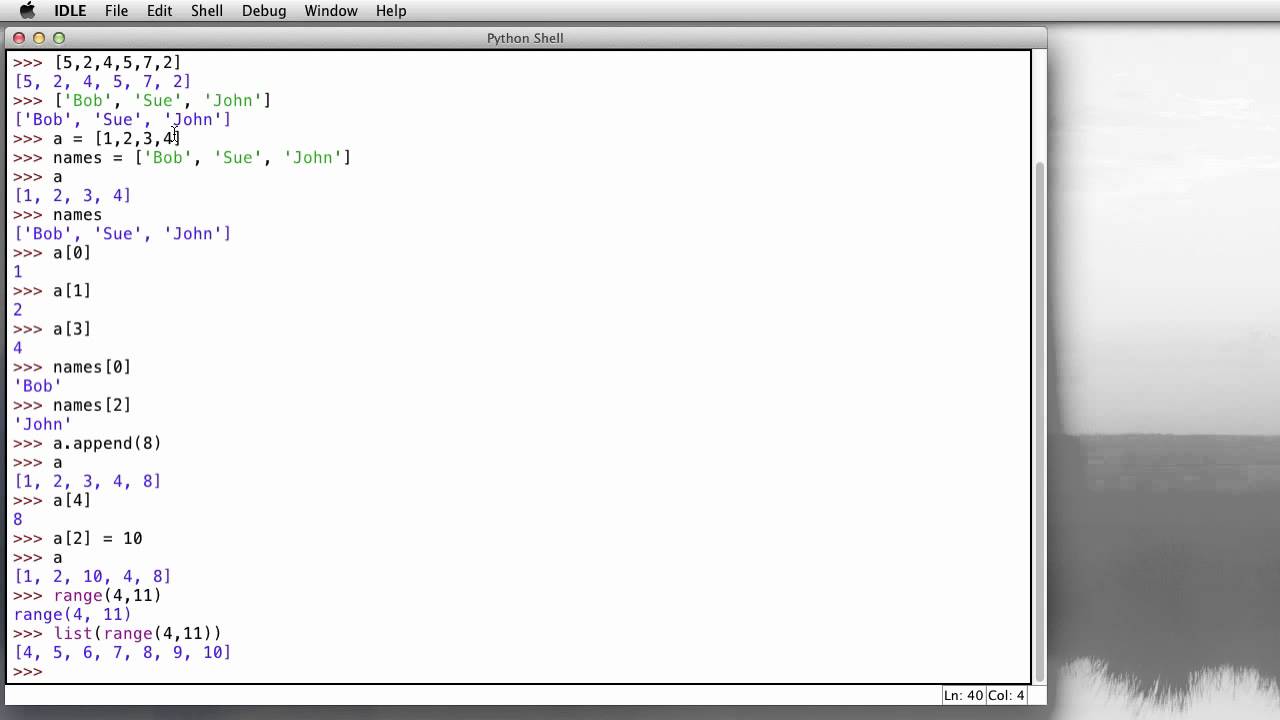 Python: Arrays, Lists, and List Builder