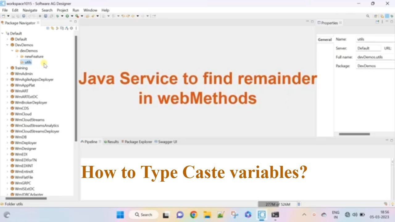Java Service to find Remainder in IBM webMethods | Java Type Casting