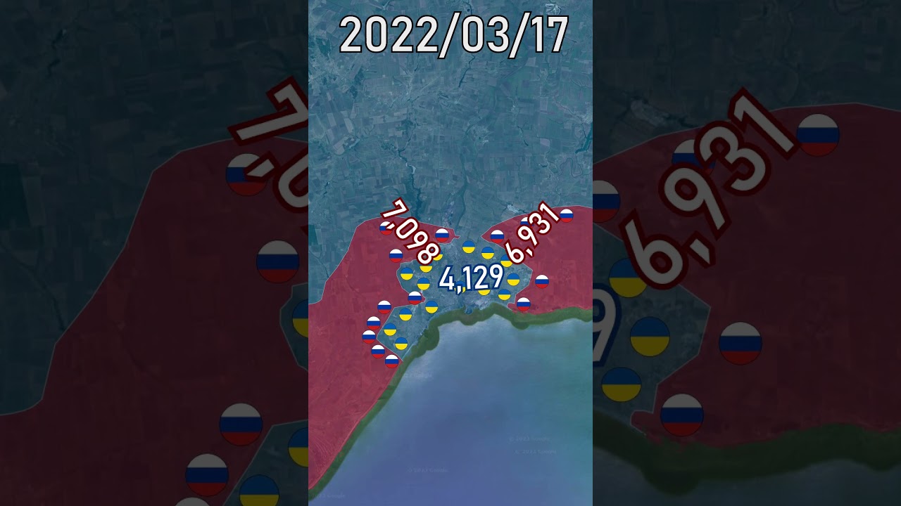 Siege of Mariupol (Ukraine War) *RE-MAKE* #shorts #animation #map