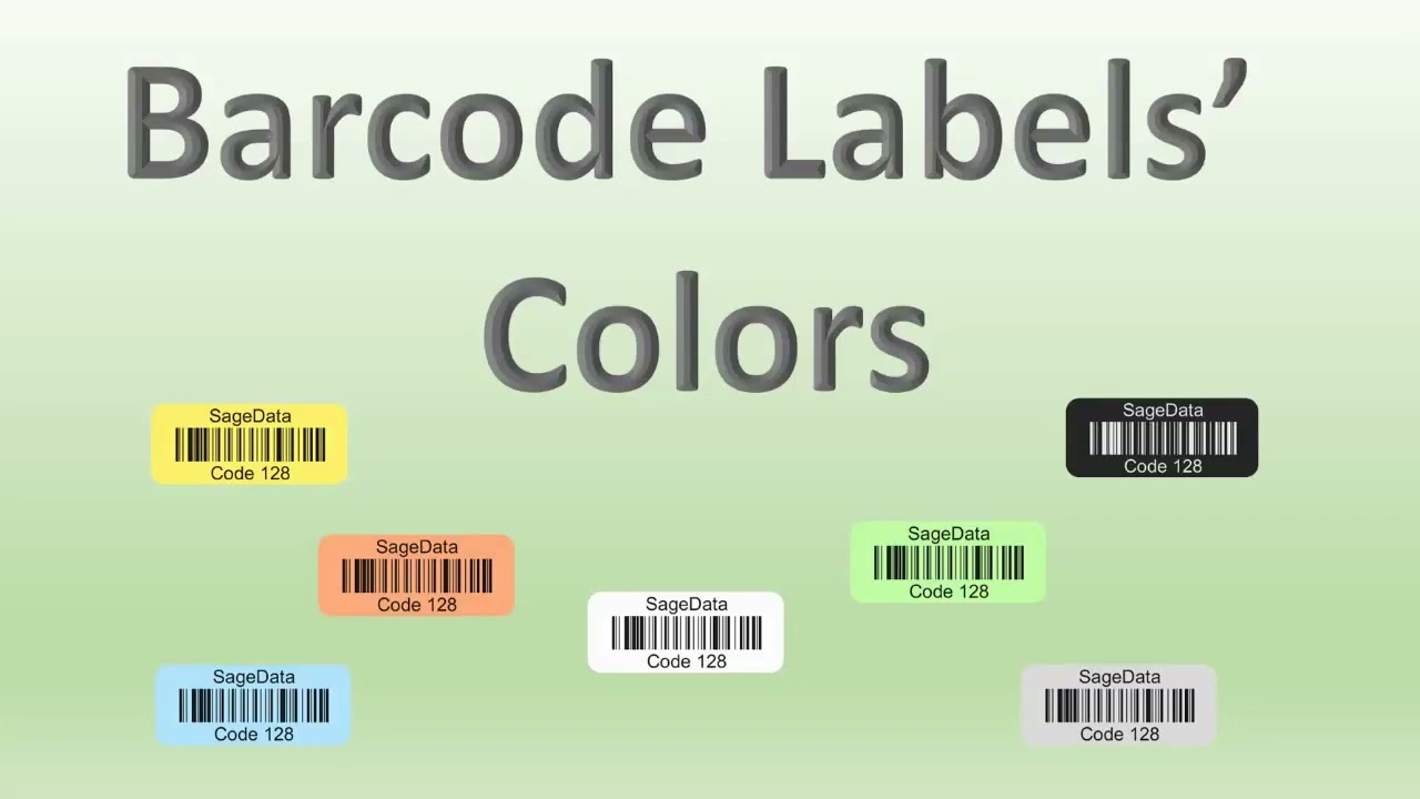 Barcode labels' colors