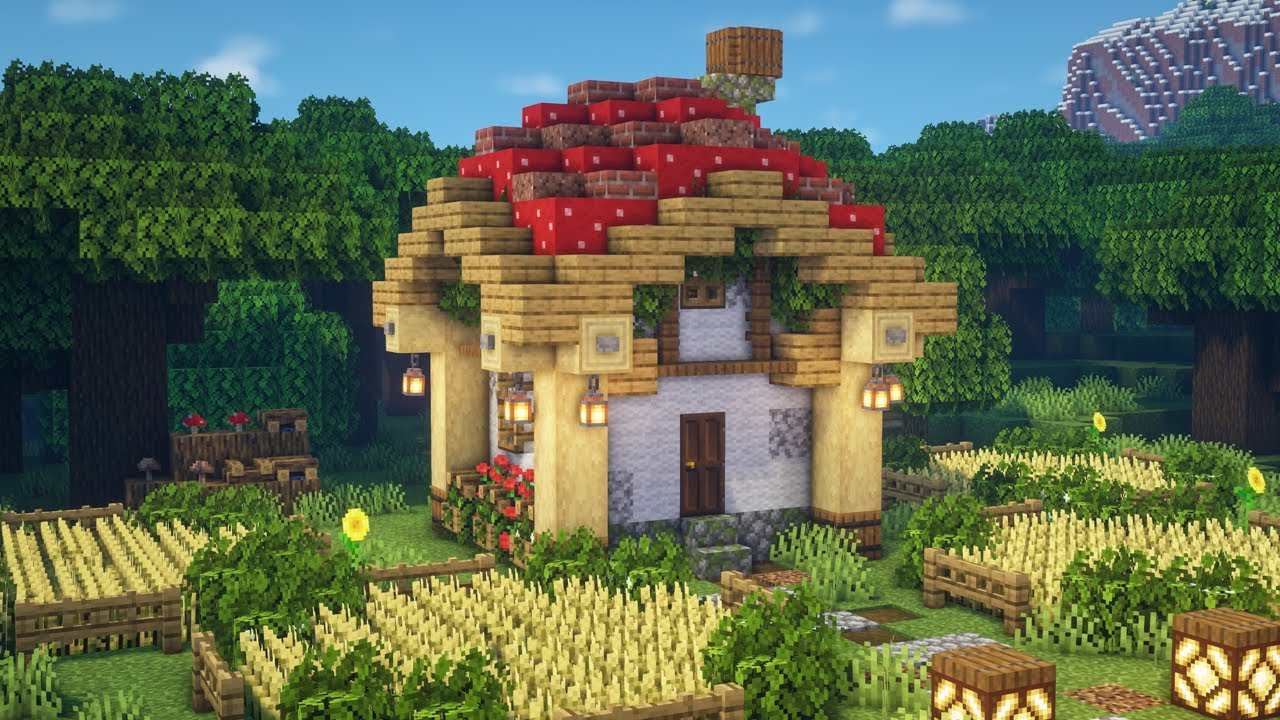 Minecraft | How to Build a Cute Mushroom House | Tutorial - Minecraft ...