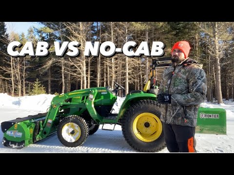What’s the right decision for your needs? Cab VS No Cab on John Deere 3025E.