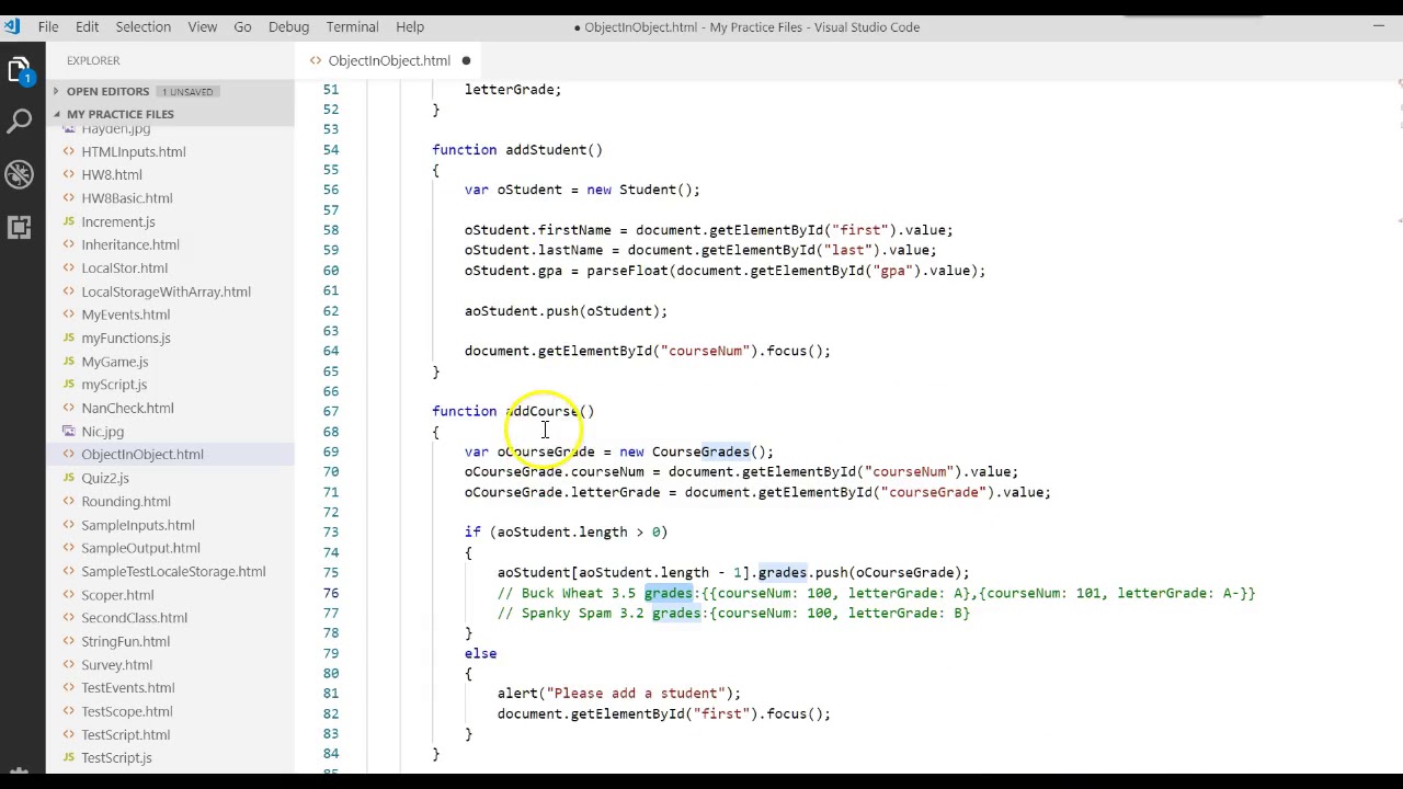 JavaScript #28 Array of Objects