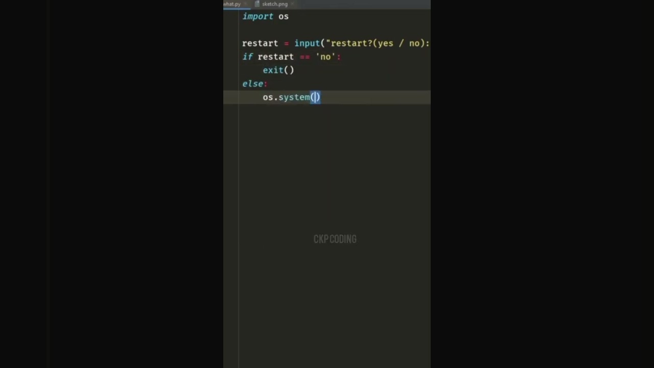 Restart PC Using Python. #python #coding #short