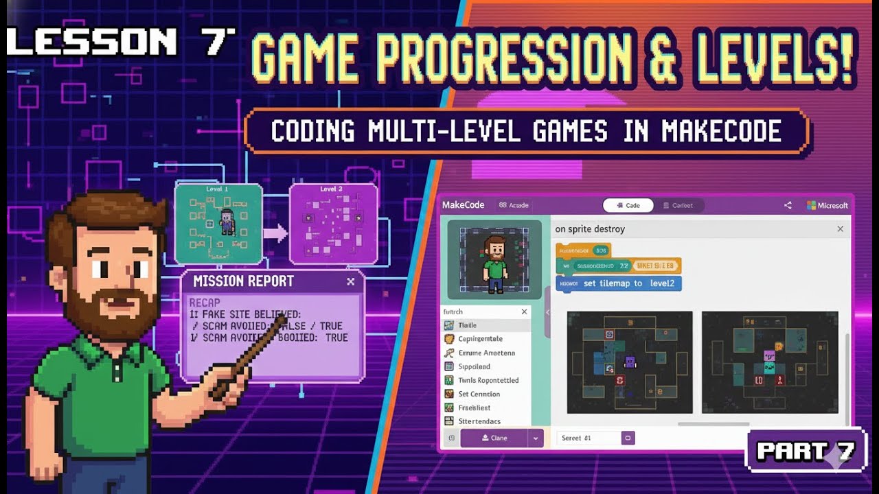 Y6T2 - Microsoft MakeCode Arcade - Pt7 - new Levels using Data