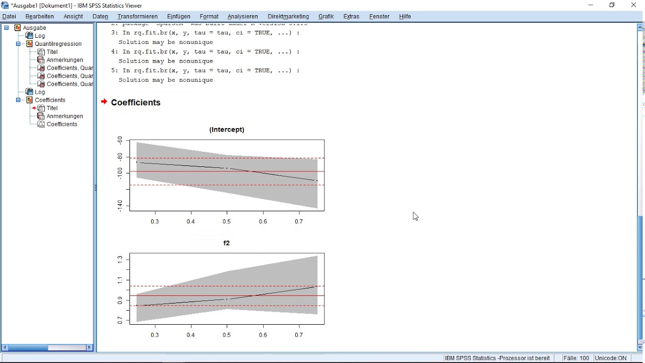 SPSS (R Essentials) - Quantilregression