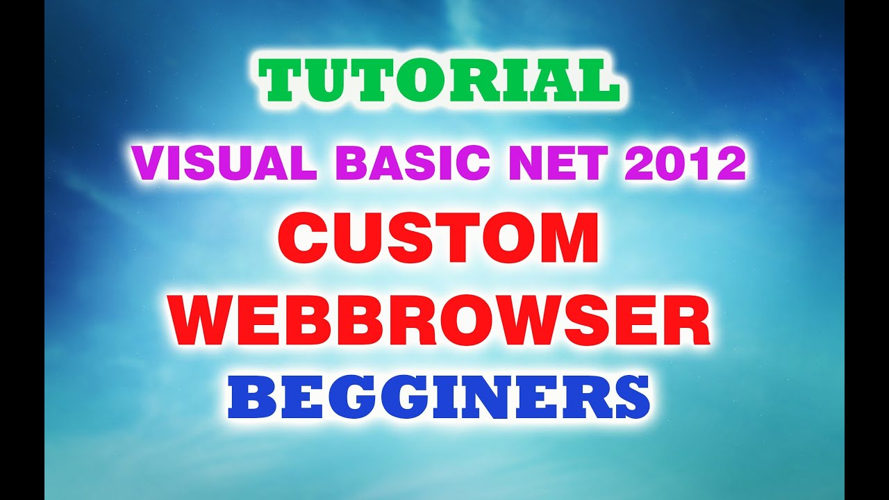 Visual Basic Web Browser - VB.net 2012
