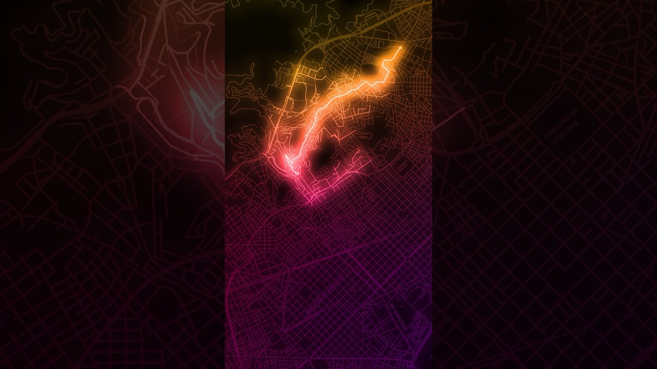 A* Pathfinding Algorithm finds the shortest route on a real map ✨ #math #simulation #pathfinder