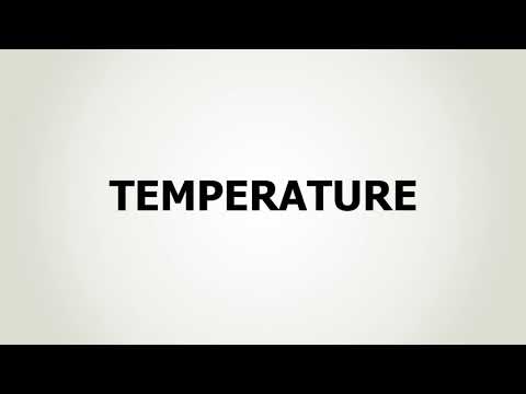 How to Pronounce Temperature