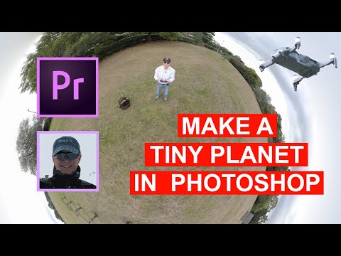 Make a Tiny Planet and 3D Spherical Image from your drone with Photoshop.
