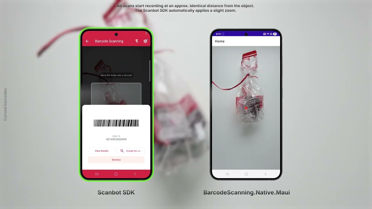 BarcodeScanning.Native.Maui vs. Scanbot SDK | .NET MAUI Barcode Scanners