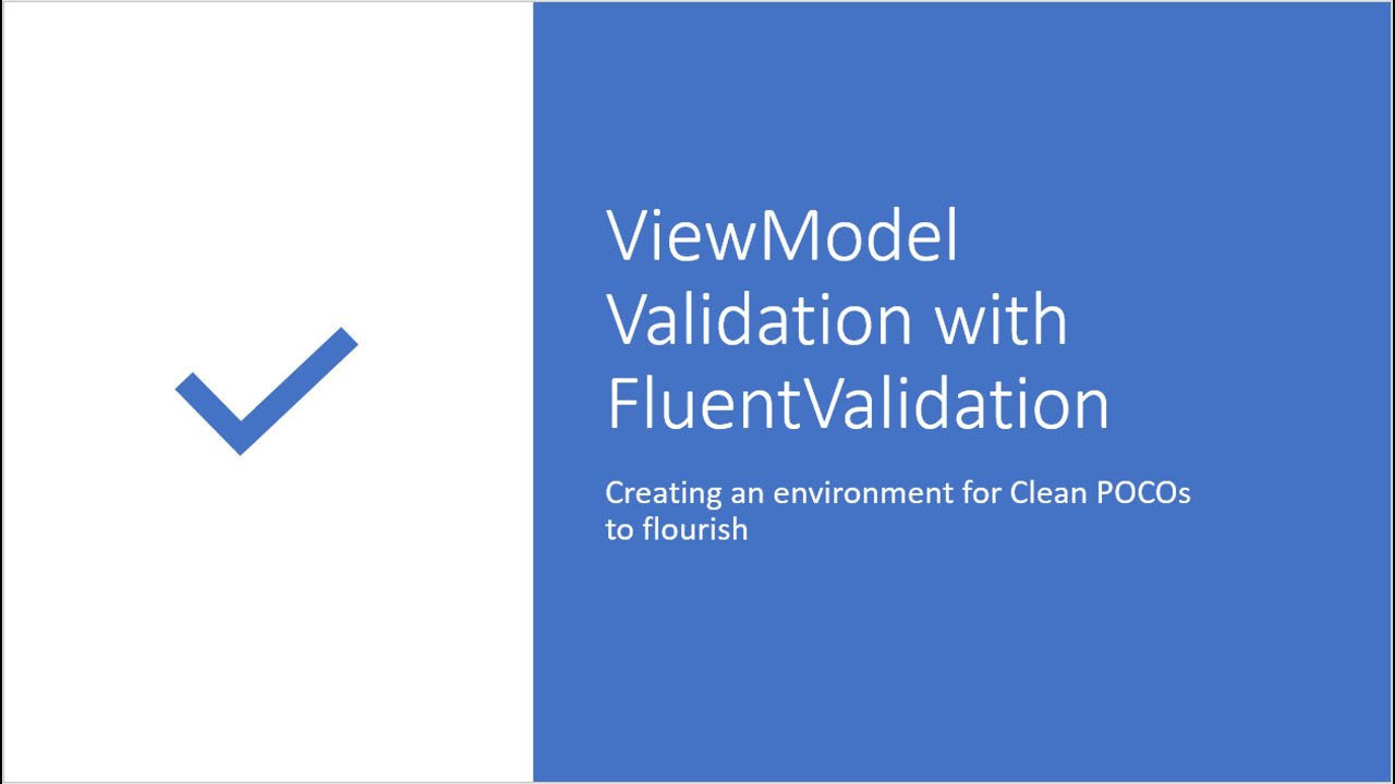 ViewModel Validation with FluentValidation