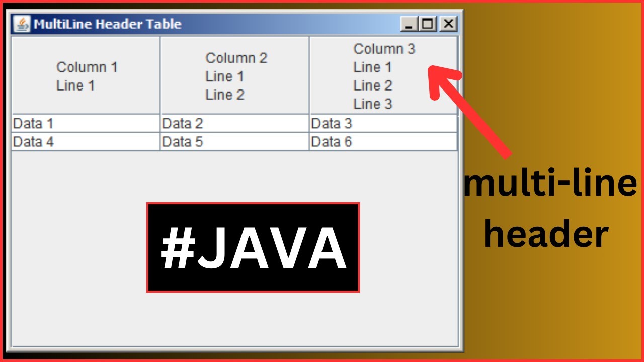 Java - How to Create a JTable With Multiline Header In Java NetBeans [with source code]