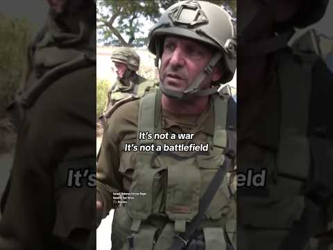 Israeli Defense Forces major says "it's not a war... it's a massacre" after Hamas attack #shorts