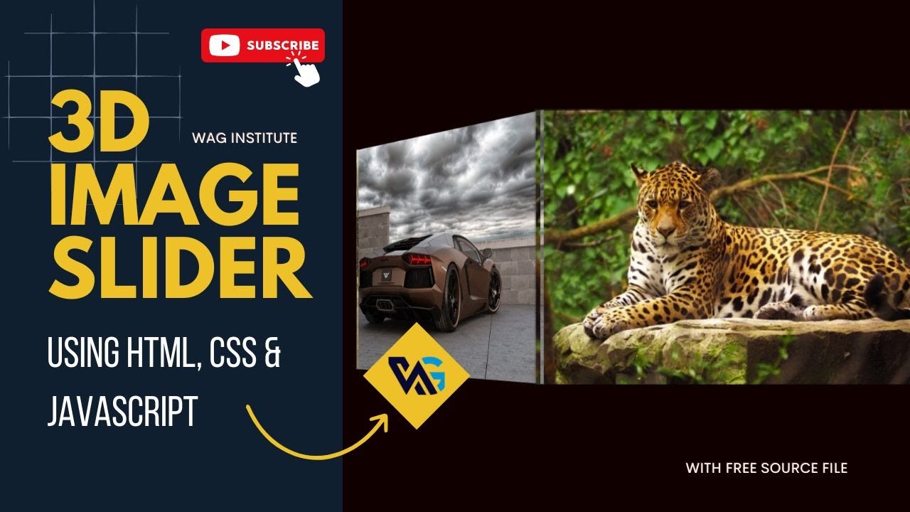 Create 3d Image Slider/Carousel Using JavaScript - Step by Step | JavaScript Tutorial