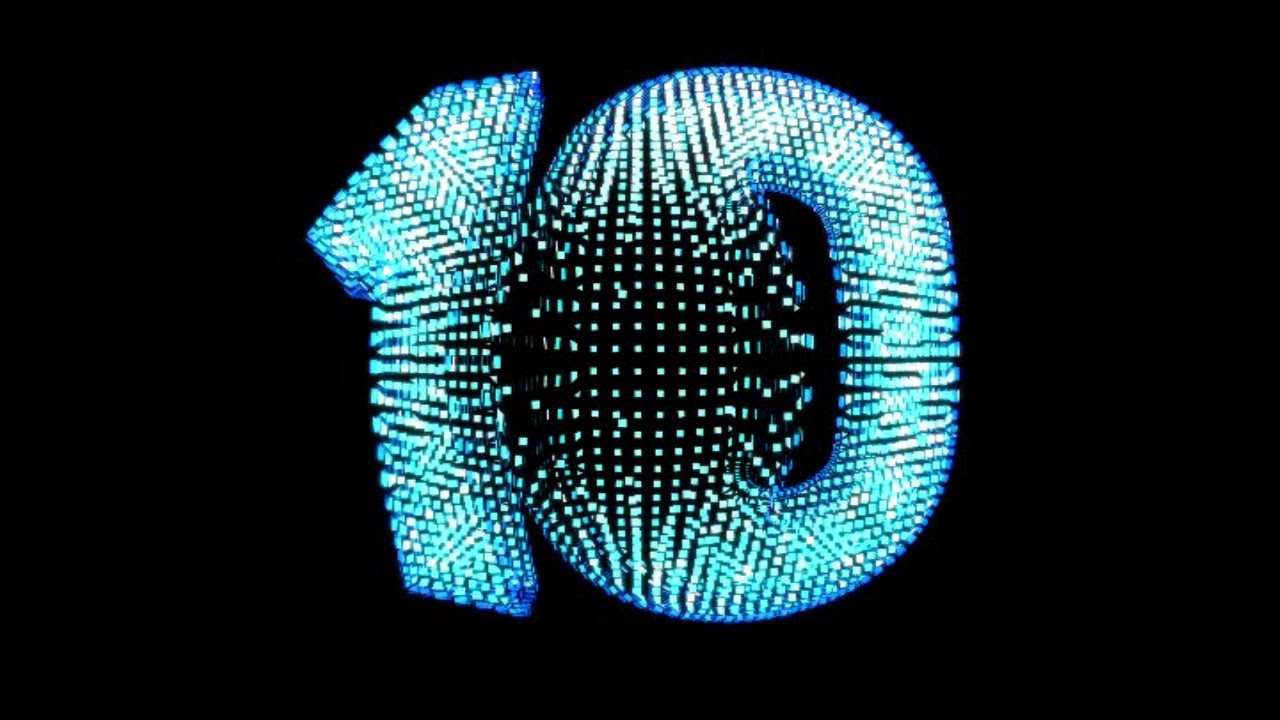 💠 10 Second Timer 3D Countdown– Futuristic Particle Animation | HD Digital Timer
