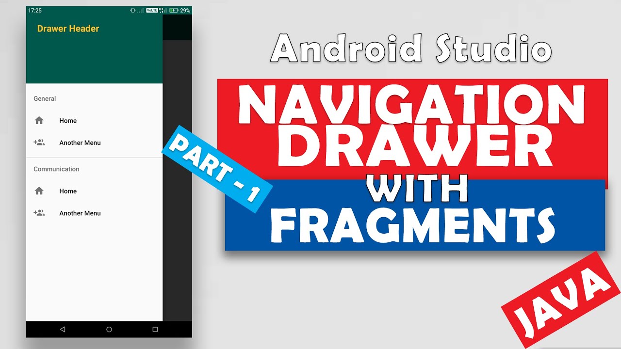 Navigation Drawer With Fragments (2020) | Part 1/4 | Android Studio Navigation Drawer Tutorial