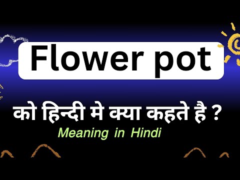 Flower pot meaning in hindi || Flower pot ka matlab kya hota hai || word meaning daily use word