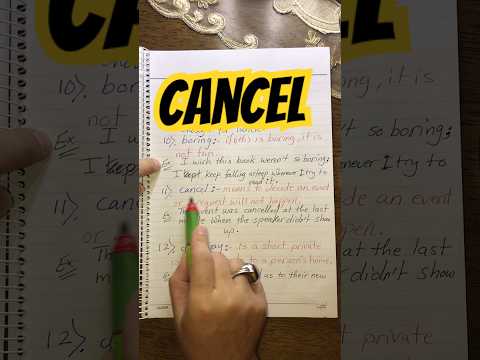 improve your vocab | 4000 common words in english #cancel