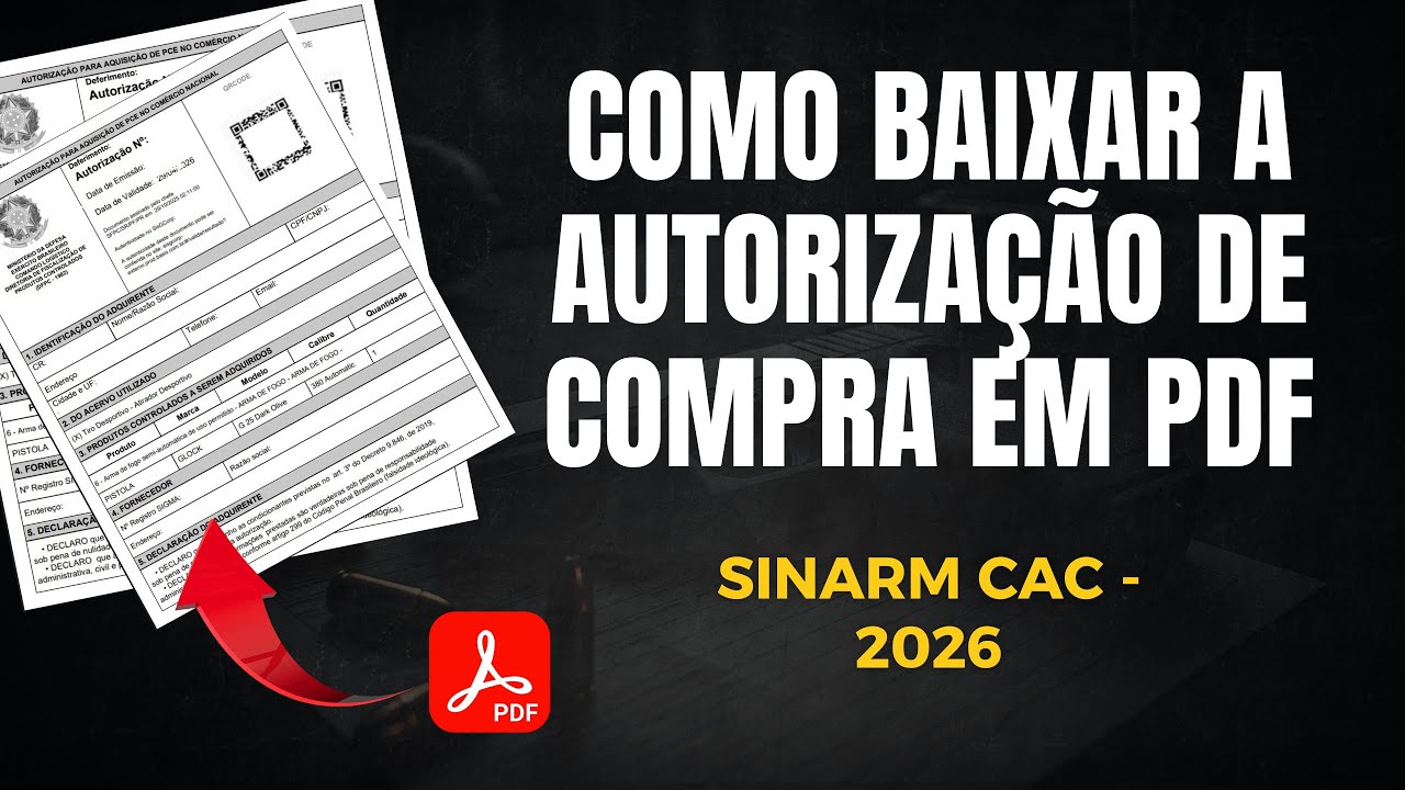 How to download a purchase authorization in PDF format from the updated SINARM CAC 2026