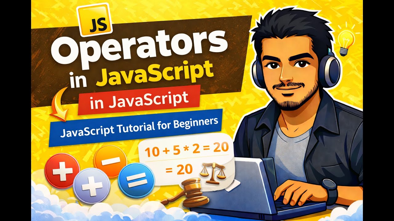 Operators in JavaScript (2026) | JavaScript Tutorial for Beginners | Step-by-Step Complete Guide