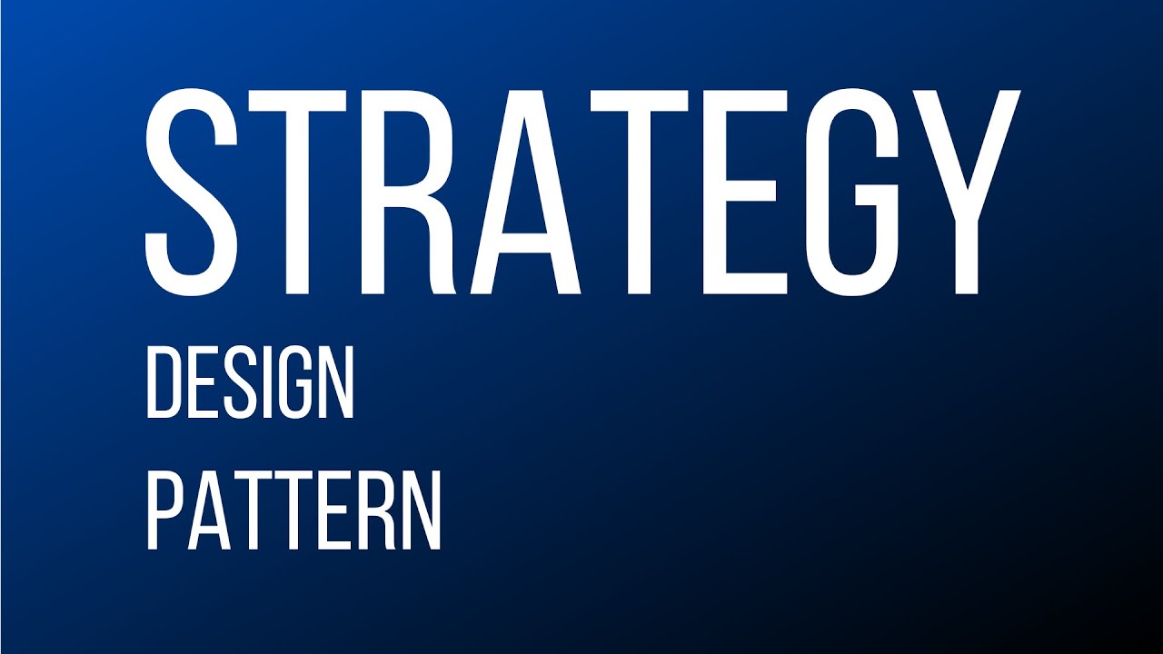 Strategy Pattern Example | Design Patterns