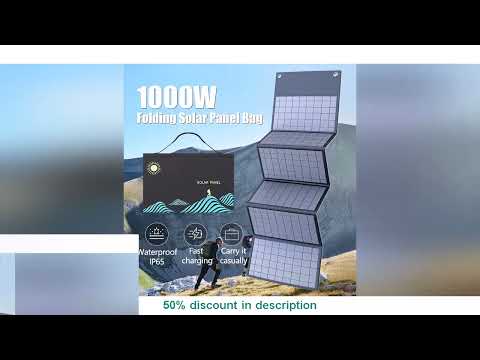 Why Everyone’s Talking About This Product! 1000W Solar Panel Portable Folding Bag USB+DC Output So