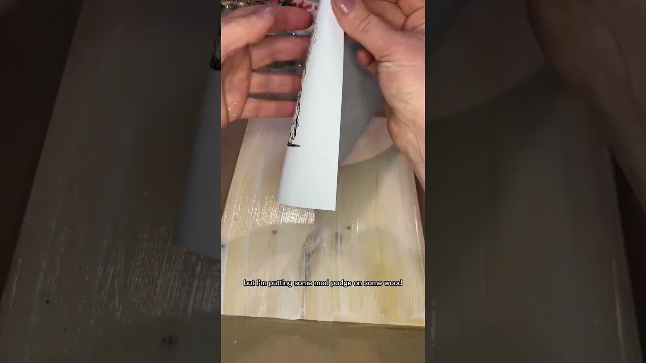 My first image transfer attempt using Mod Podge.  #imagetransfer #modpodge #shorts