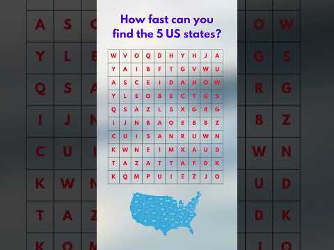 Part 1: Can You Find These 5 US States in the Word Search? ๐บ๐ธ #Shorts #WordSearch