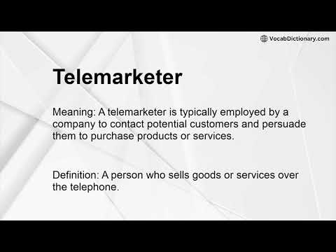 Telemarketer Meaning