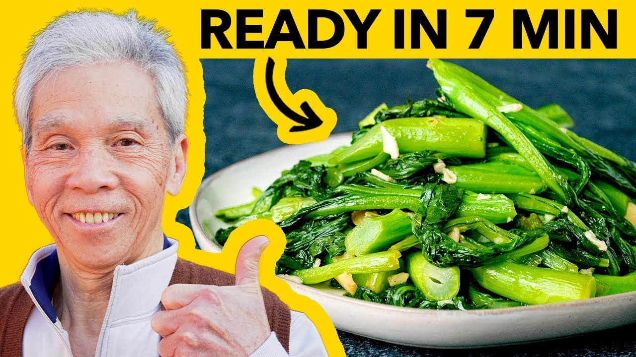 🥬 The EASIEST Veggie Stir Fry: Choy Sum with Garlic (蒜蓉菜心)