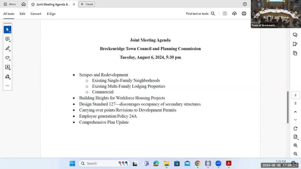 Planning Commission Meeting August 6, 2024