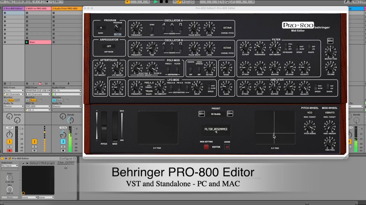 PRO-800 Editor as VST and Standalone Version, for Behringer PRO-800 Synth