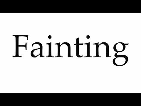 How to Pronounce Fainting
