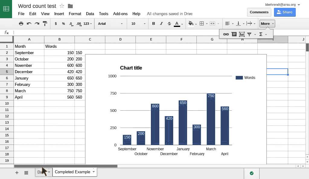 Add labels to a Google chart or graph