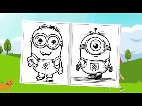 Cute 25 Minion Coloring Pages For Kids & Adults, Easy Cartoon Movie Activity Coloring Sheets