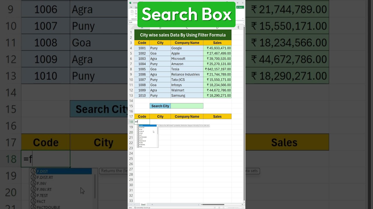 FIND Data FAST in Microsoft Excel with a Custom Search Box!