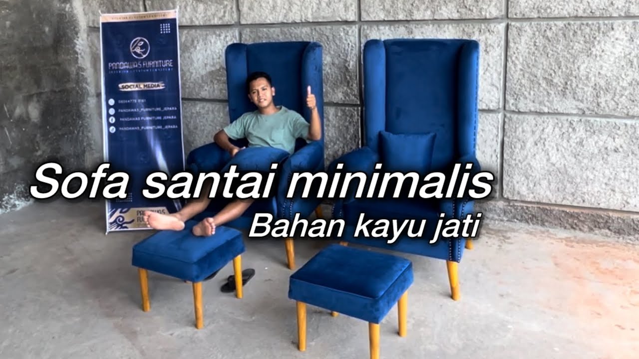 Sofa minimalis retro kayu jati
