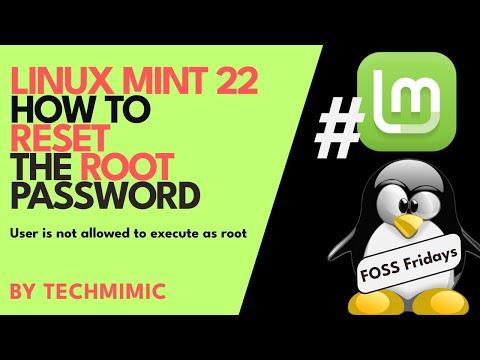 How to RESET the ROOT password in LINUX MINT 22 (when you can't run sudo commands)