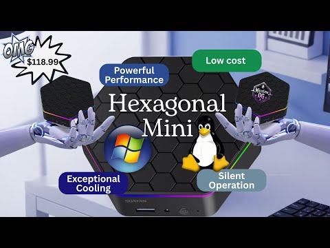 Unique Hexagonal Mini PC Review - Quiet, Versatile, Multiple Interfaces & Under $120!